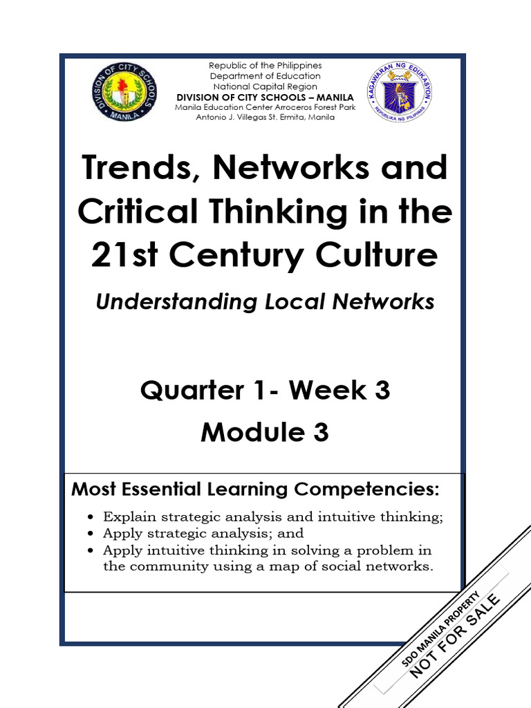 TNCT - Q1 - Mod3 - Understanding Local Networks | PDF | Thought | Behavioural Sciences