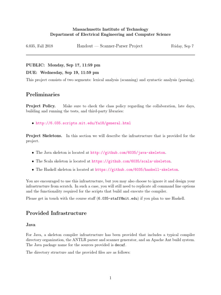 02 Scanner Parser Project Pdf Parsing Grammar 