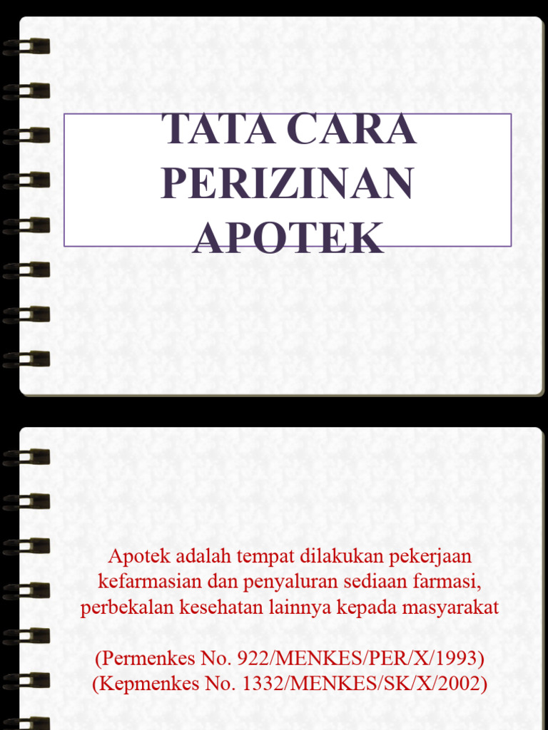 Tata Cara Perizinan Apotek | PDF