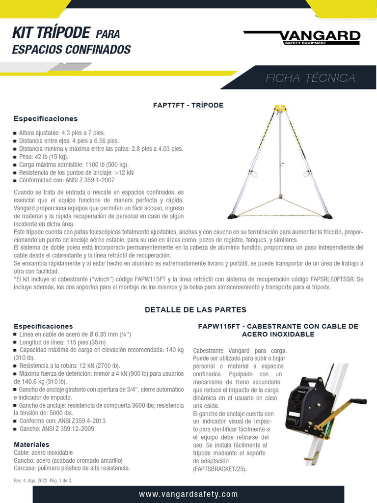 Ficha Tecnica de Tripode A36 | PDF | Acero | Materiales