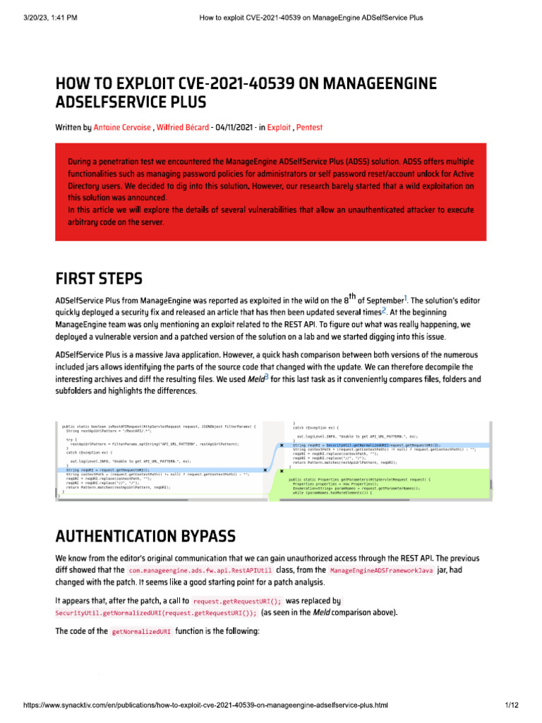 How To Exploit CVE-2021-40539 On ManageEngine ADSelfService Plus | PDF | Technology & Engineering