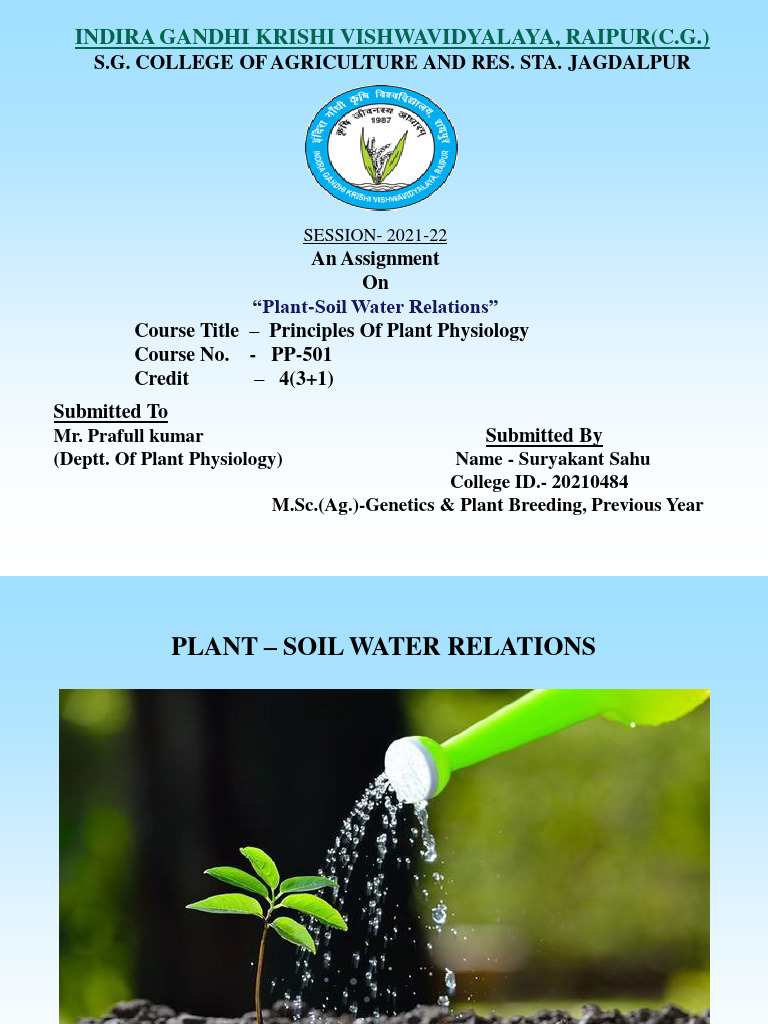 PP-501 by Suryakant Sahu (GPB) | PDF | Osmosis | Properties Of Water