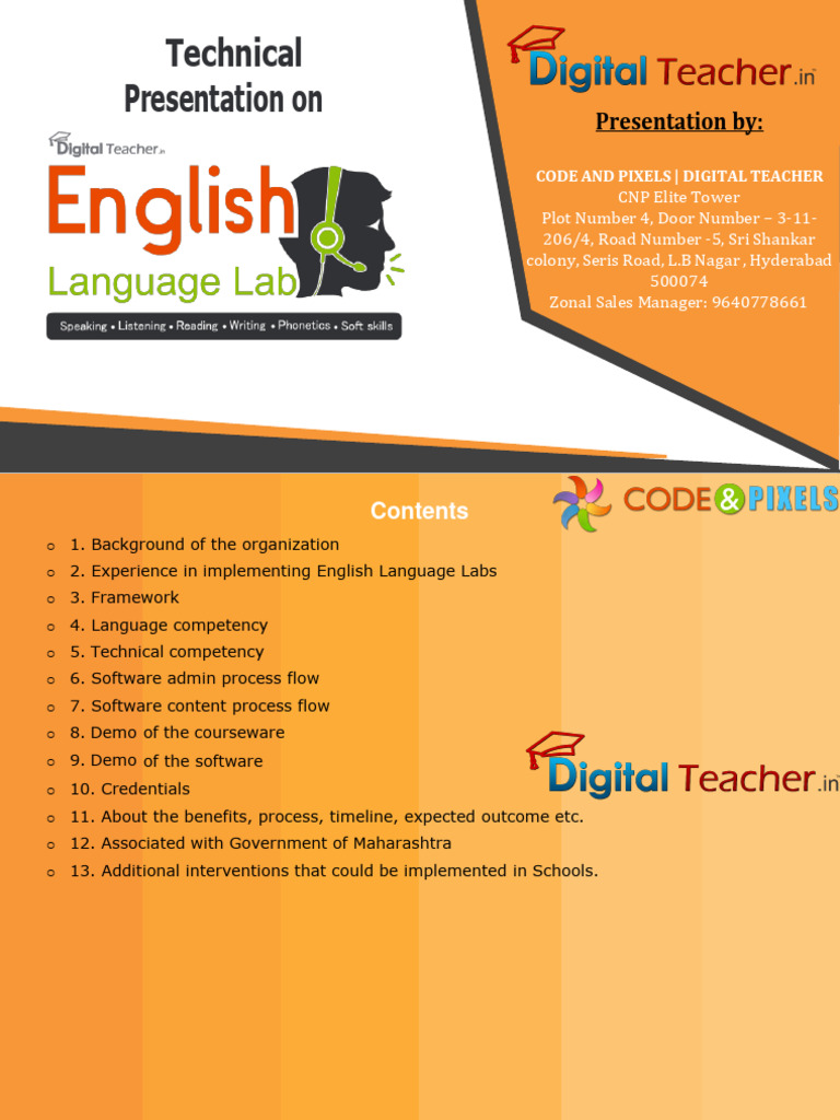 English Language Lab Presentation - 2022 | PDF | Educational Technology ...
