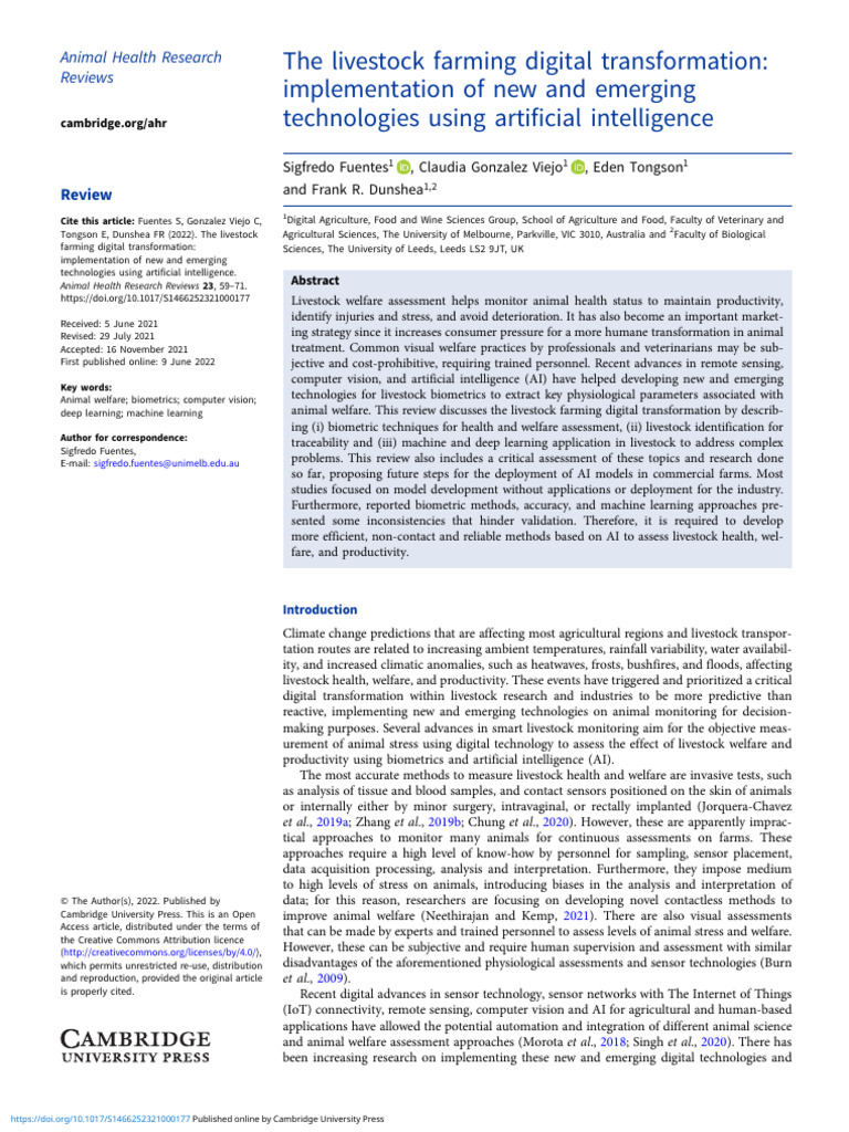 The Livestock Farming Digital Transformation Implementation of New and ...