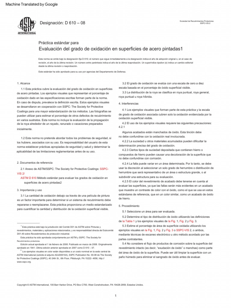 Astm D610-08 (1) - 001 | PDF | Química | Rieles