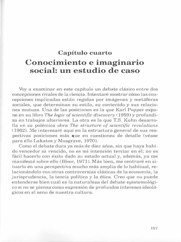 David Bloor Capitulo 4 | PDF | Karl Popper | Teoría