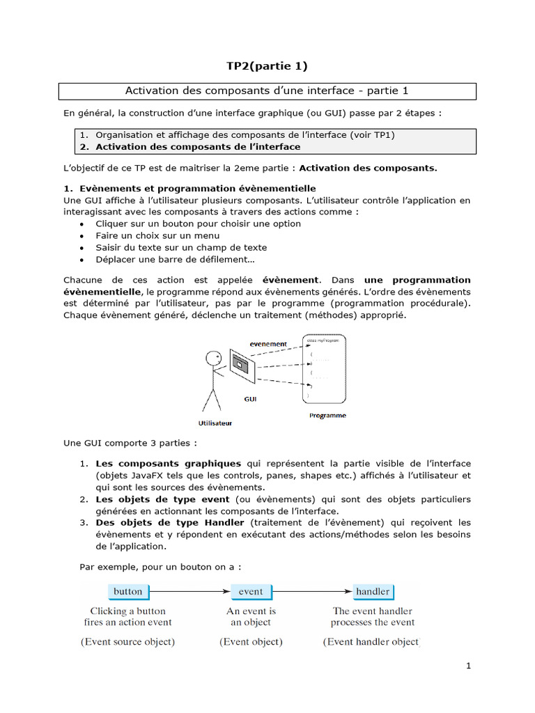 Activation des composants d'interface GUI | PDF | Interface graphique ...