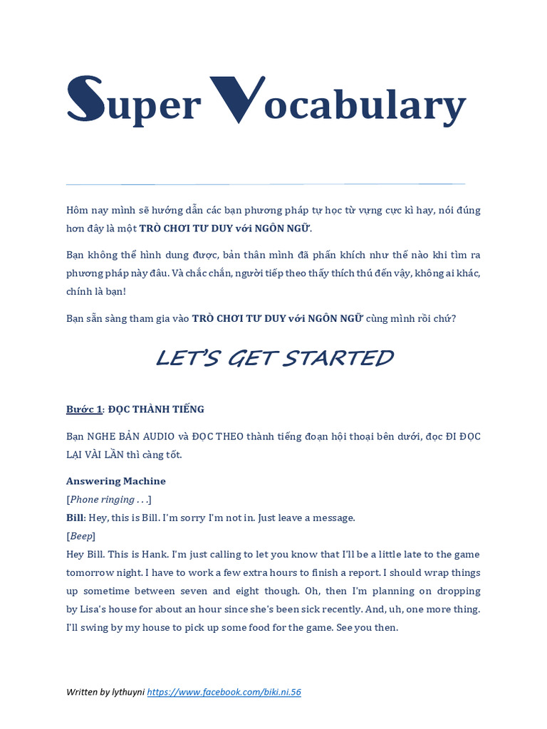 Super Vocabulary | PDF