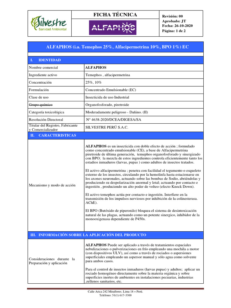 Insumo - ALFAPHOS COMPLETO - Vence 19 Octubre 23 | PDF | Agua ...