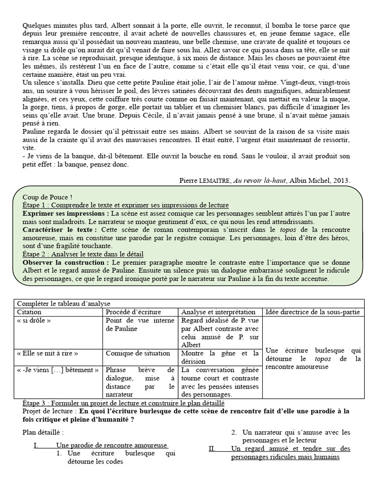 Commentaire 1ere Lemaitre Pdf