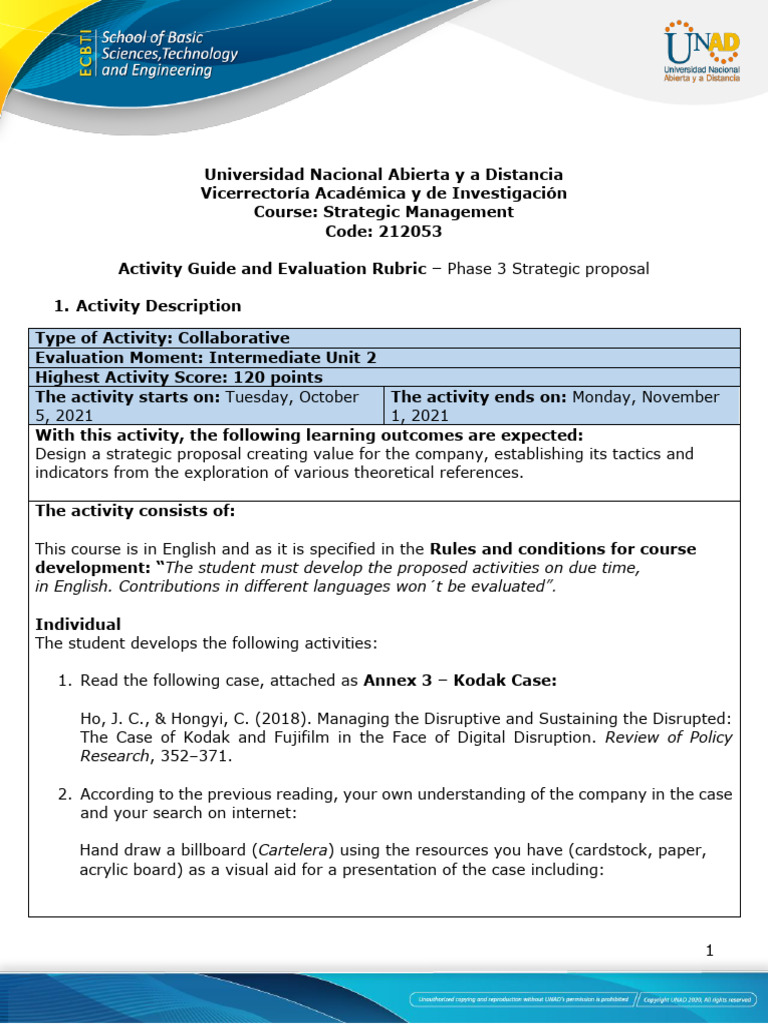 Activity Guide and Evaluation Rubric - Unit 2 - Phase 3 - Strategic ...