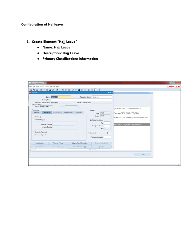 Hajj Leave Configuration Guide | PDF