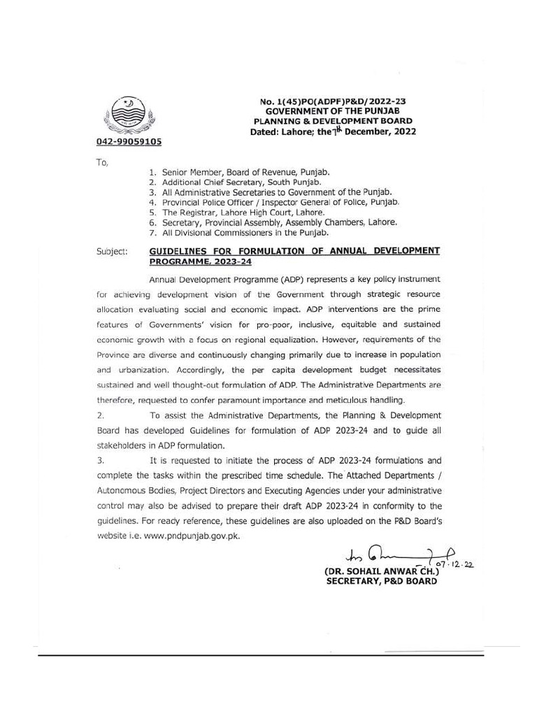 ADP 2023-24 Guidelines for Departments | PDF | Information | Focus Group