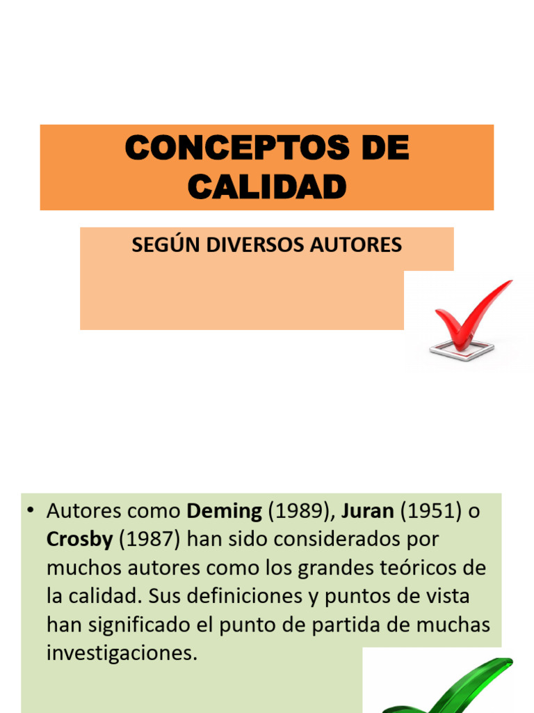 Concepto de Calidad | PDF | Calidad (comercial) | Economias