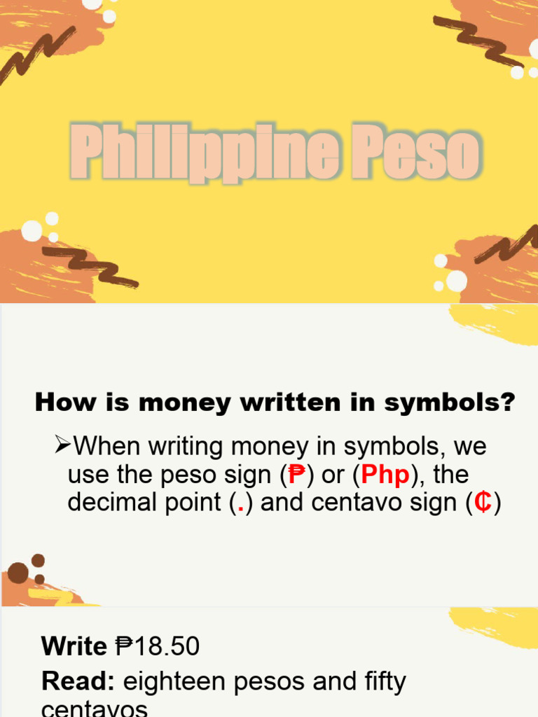 Philippine Money and Ordinal Numbers | Download Free PDF ...