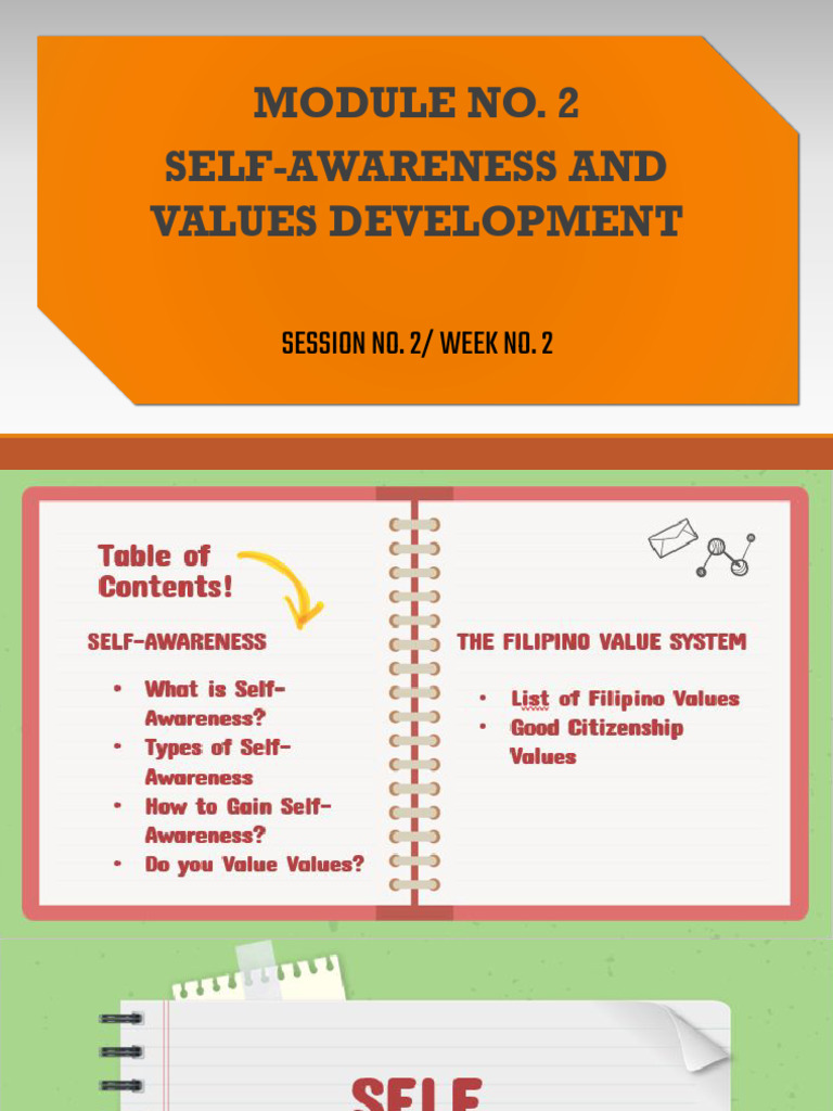 Self-Awareness and Values Development | PDF