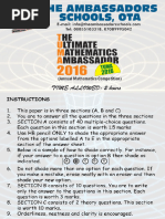 MATHEMANIA Sample Questions All Levels | PDF