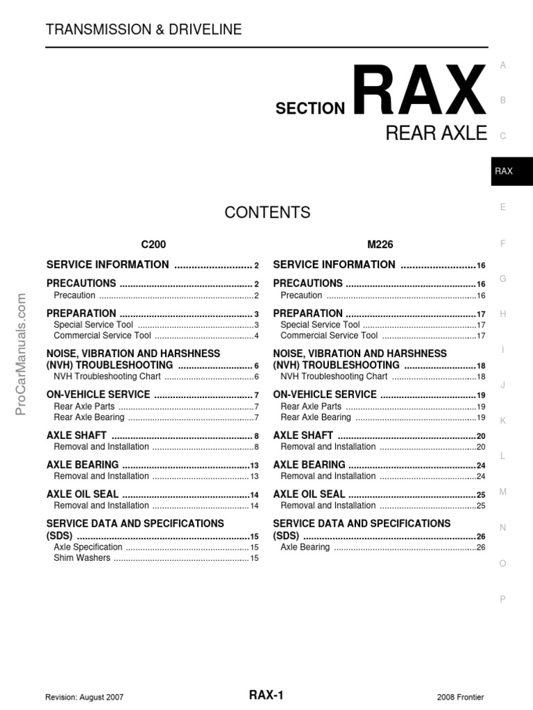 Rear Axle | PDF | Axle | Bearing (Mechanical)