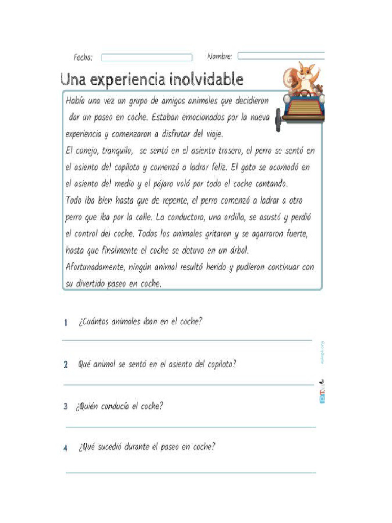 Ficha de Lectoescritura Sexto-4991690313929 | PDF