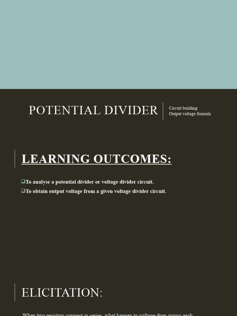Potential Divider | PDF
