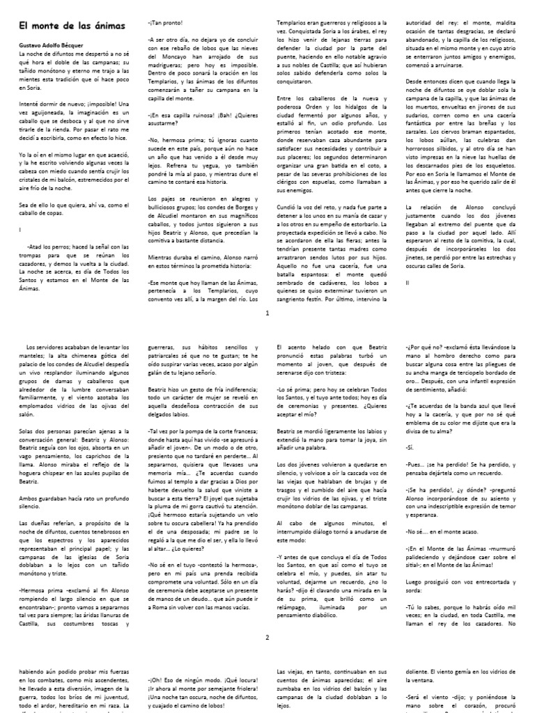 El Monte de Las Ánimas | PDF | Poesía