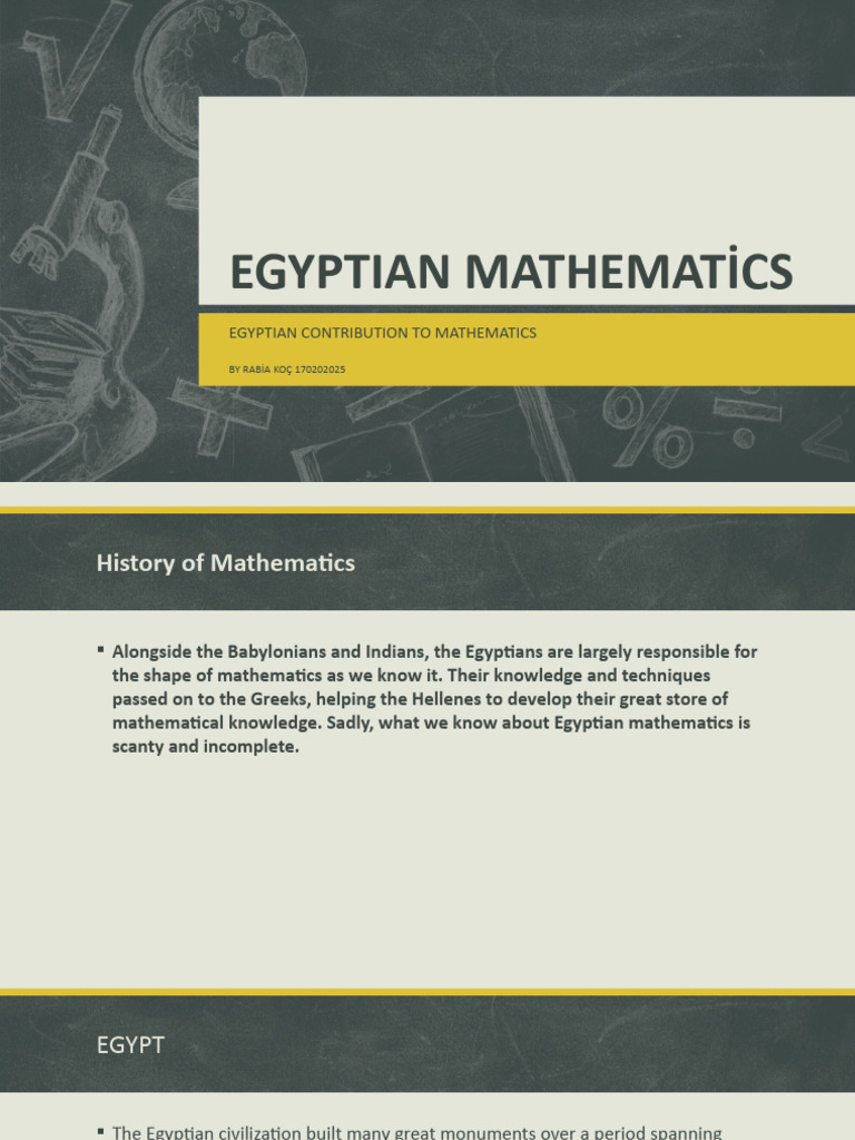 Egyptian Mathemati̇cs | Download Free PDF | Ancient Egypt | Mathematics