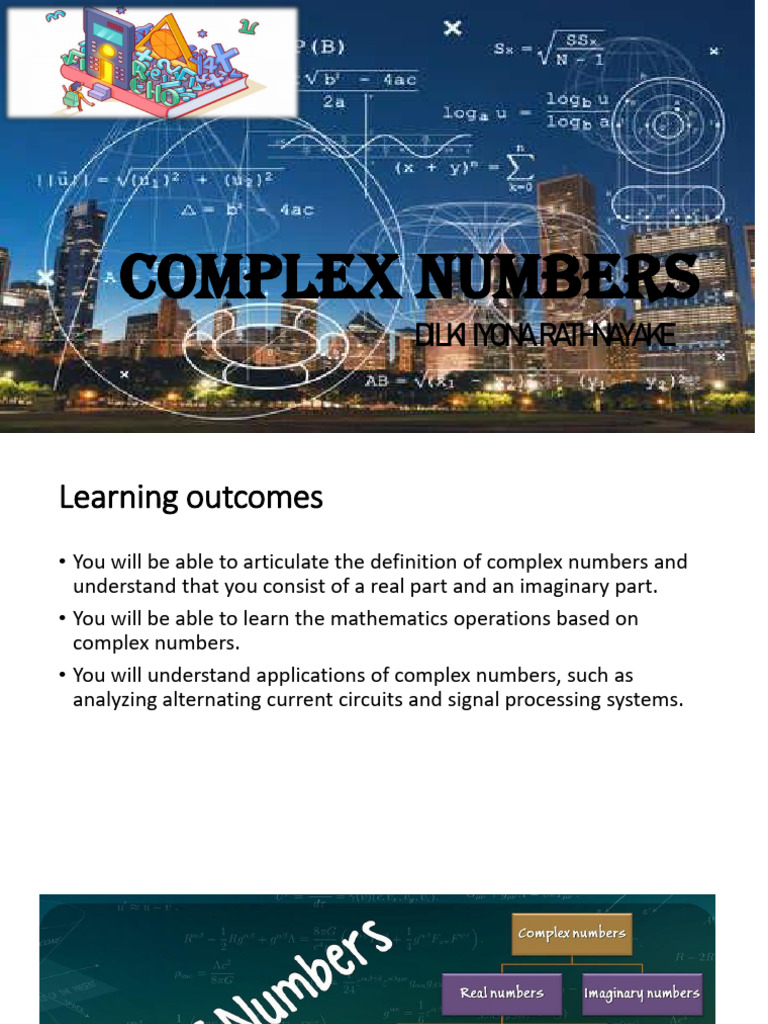 Complex Numbers Pdf Complex Number Cartesian Coordinate System 