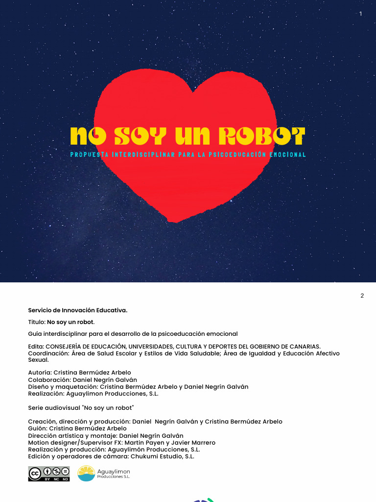 00 A Guia No Soy Un Robot Educacion Emocional Consejeria Educacion ...