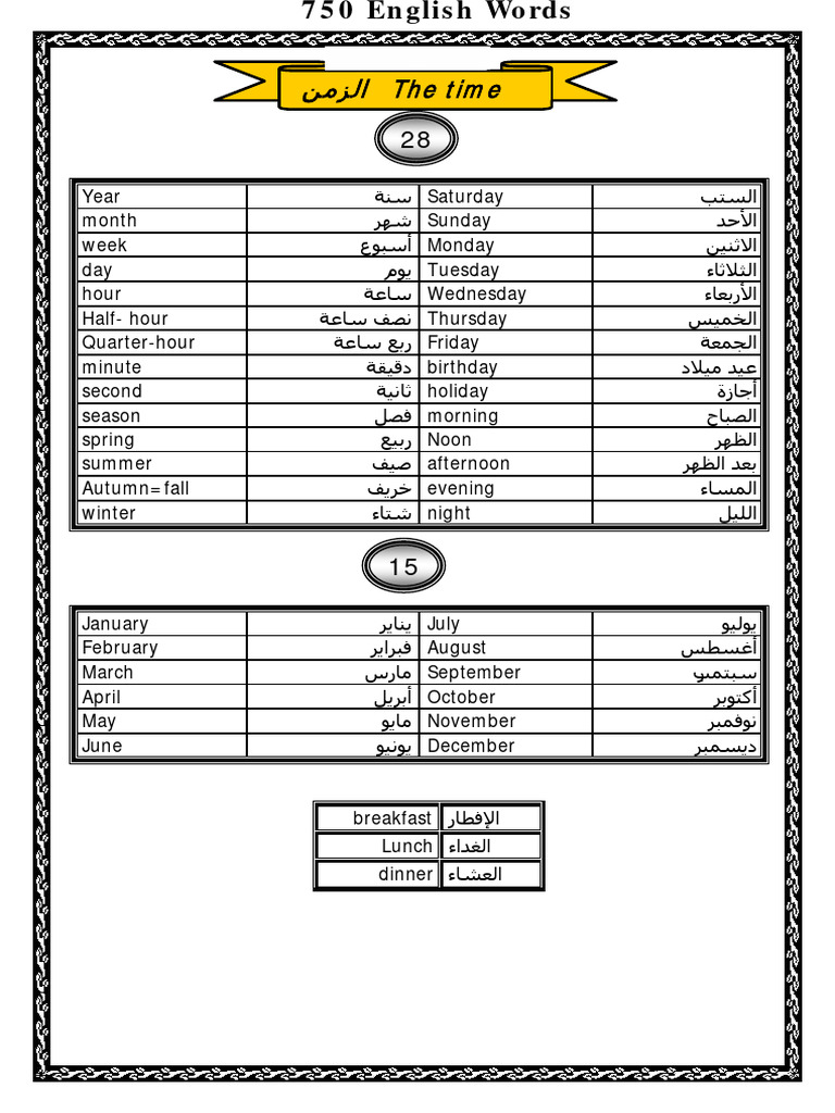 750 English Words | PDF