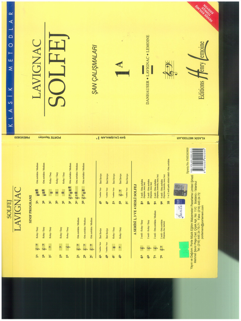 Lavinyak Solfej 1 A Kapak | PDF
