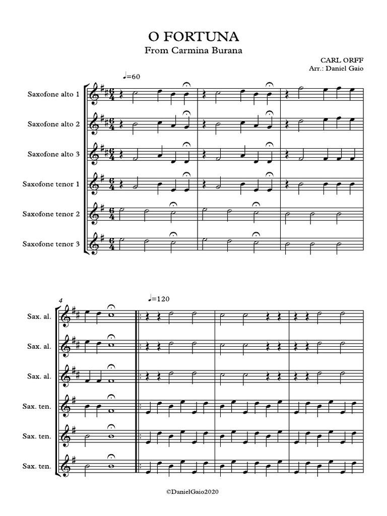 O Fortuna - Partitura | PDF