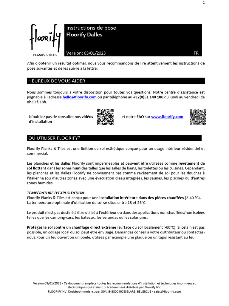 Instructions de Pose - Dalles | PDF | Matériaux