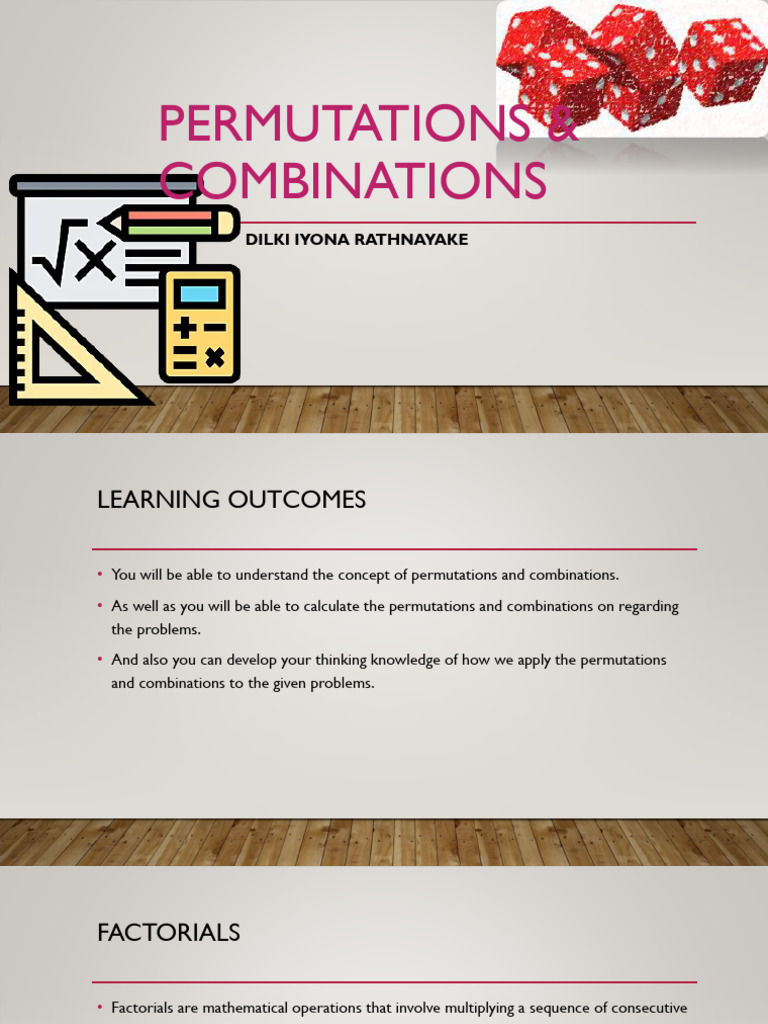Permutations Combinations | PDF | Multiplication | Permutation