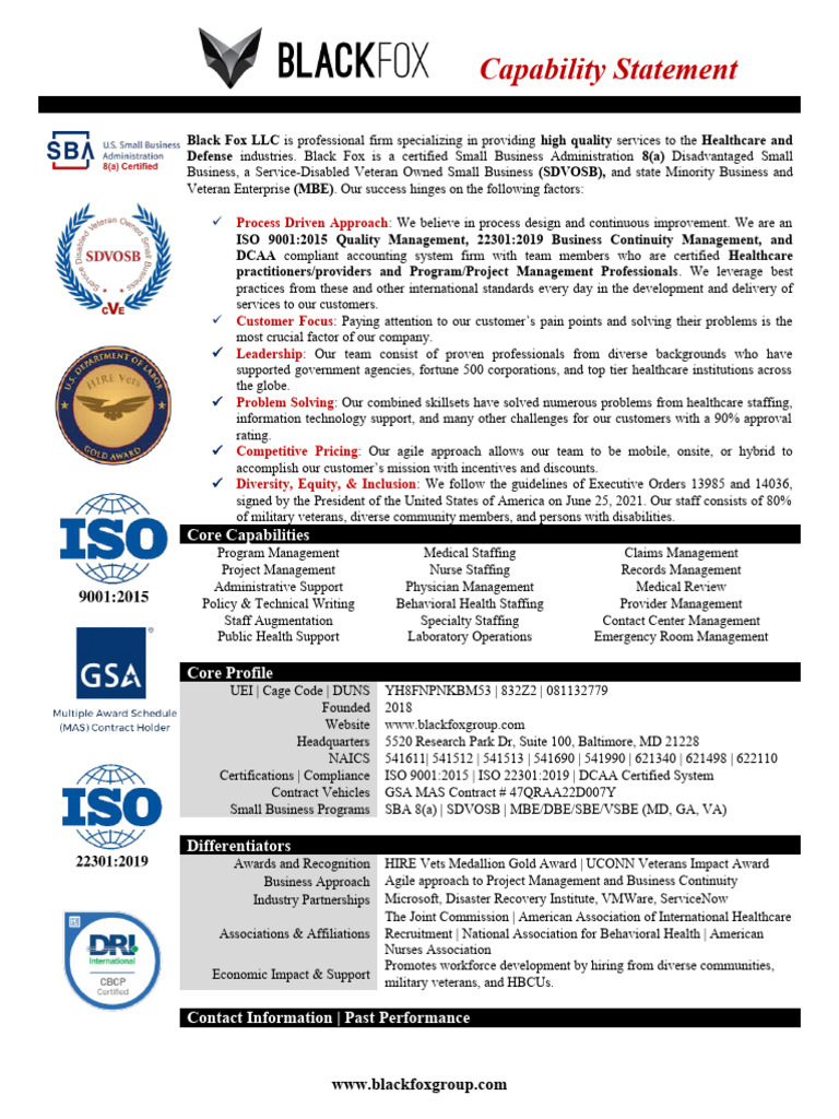 Healthcare & Defense Solutions | PDF | Quality Management | Project Management