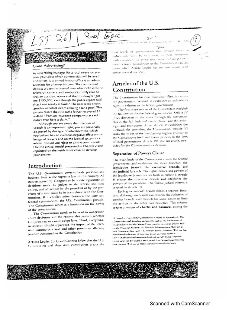 Chapter 2 - The Constitution | PDF