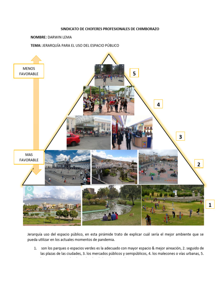 Jerarquía para El Uso Del Espacio Público - Darwin Lema | PDF