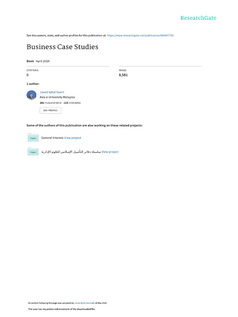Business Case Analysis 1 | PDF