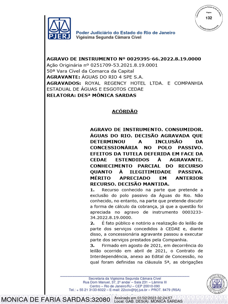 Processo Judicial - Exemplo | PDF | Águas residuais | Concessão (contrato)