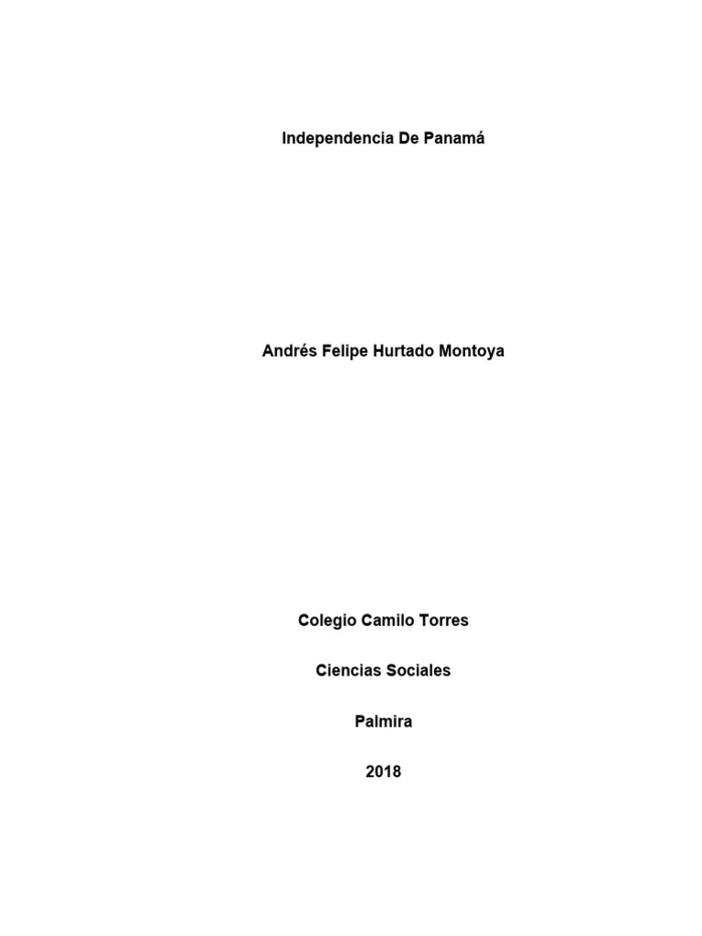Independencia de Panamá: Claves y Fechas | PDF | Panamá
