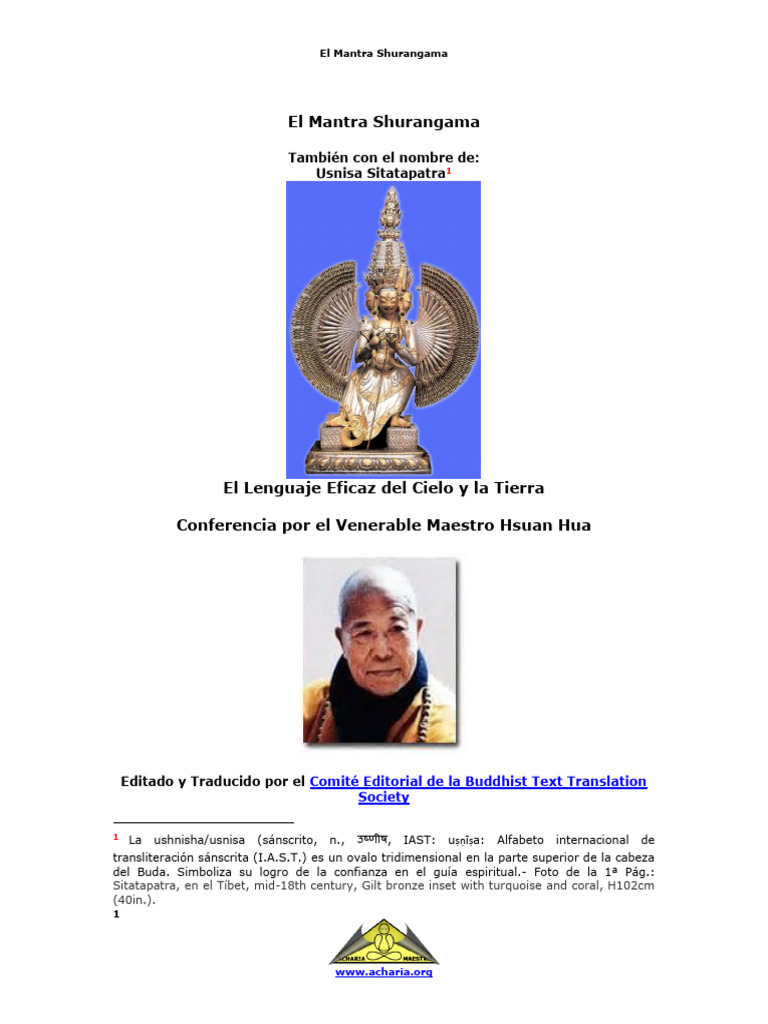 El Shurangama Sutra - Hsuan Hua | PDF | Mantra | Dharma