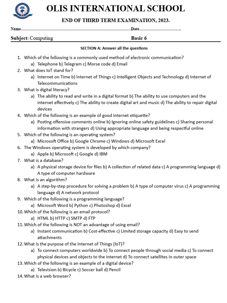 COMPUTING BS6 (AutoRecovered) | Download Free PDF | Internet | Computer Programming