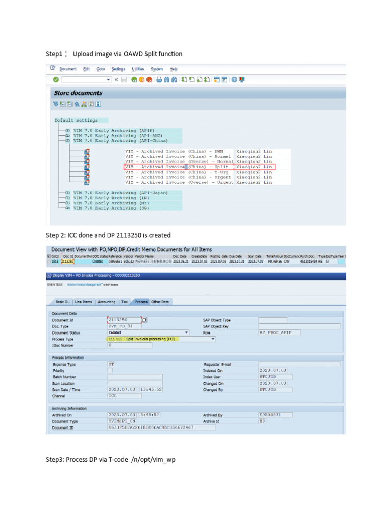 OAWD Upload Split Issue Issue | PDF