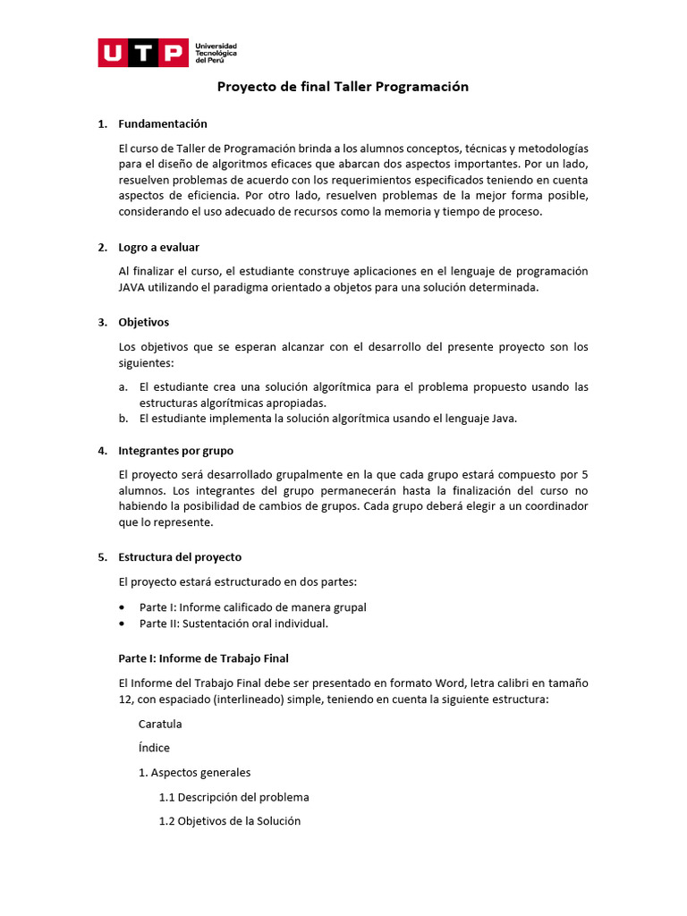 Proyecto Final - Taller de Programacion | PDF | Java (lenguaje de programación) | Interfaces ...