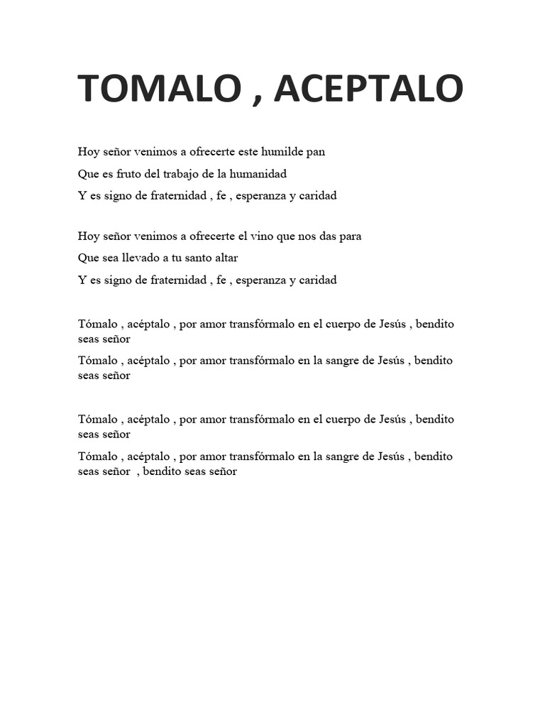 Tomalo, Aceptalo | PDF | Religión y espiritualidad