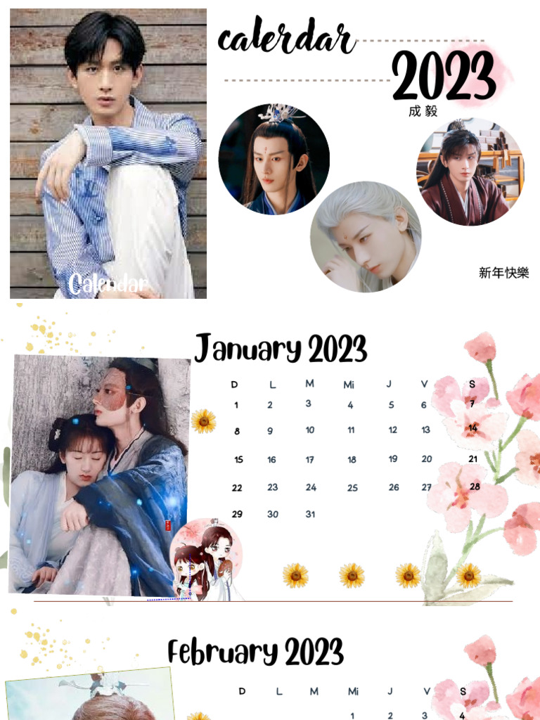 Calendario Chino de Chengyi Traje Antuguo 2023. | PDF