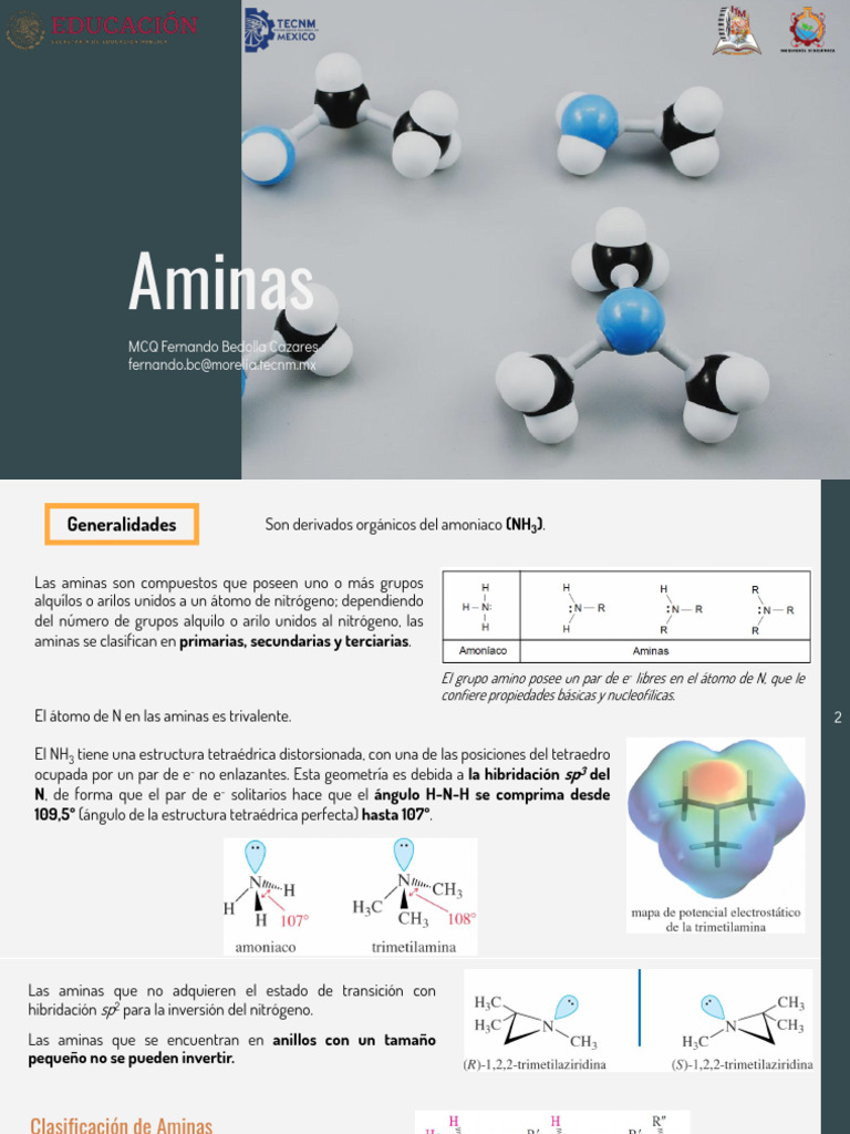 FBC QO2 U5 Aminas 211 | PDF | Amina | Piridina