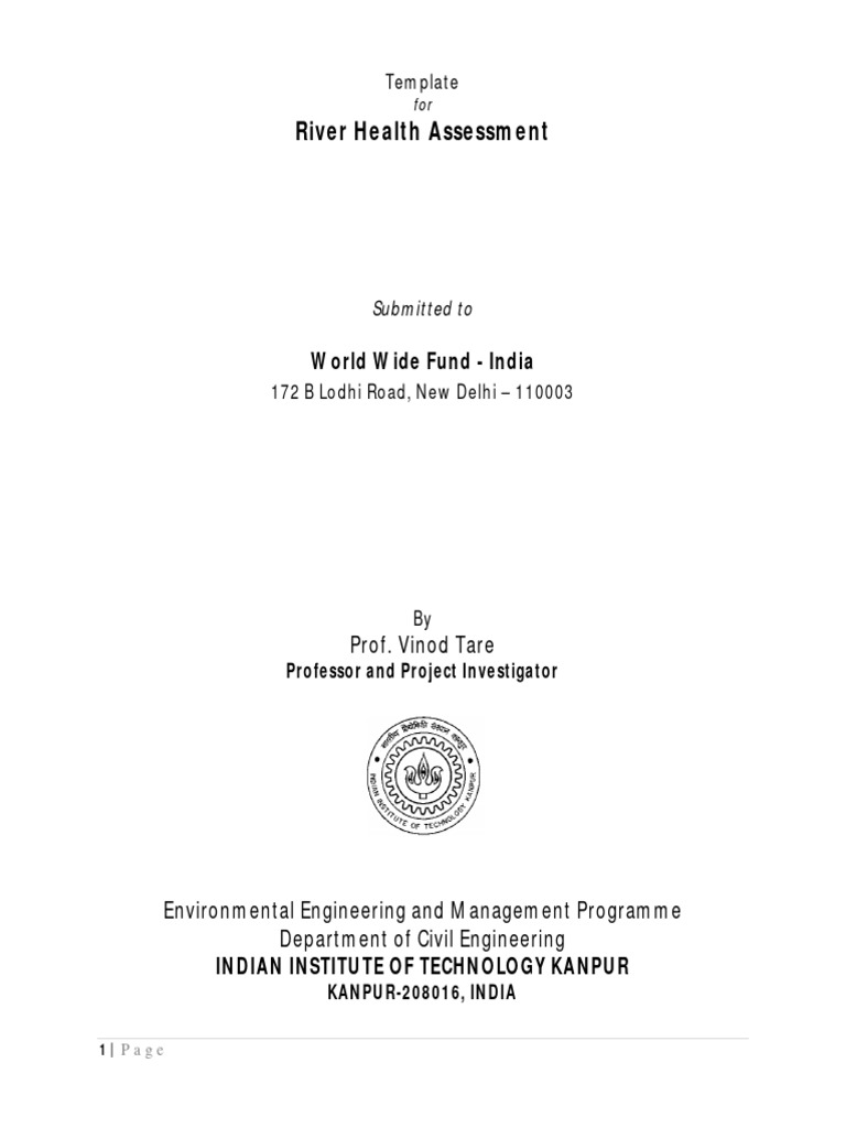 River Health Assesment | PDF | Water Quality | River