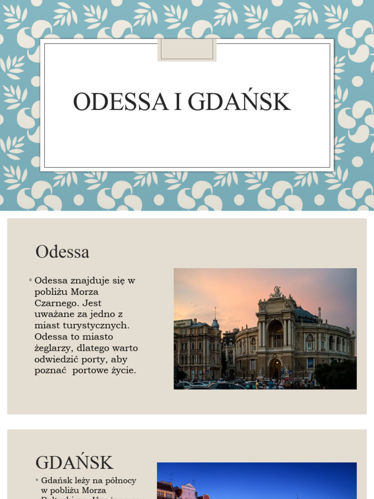 Odessa I Gdańsk | PDF