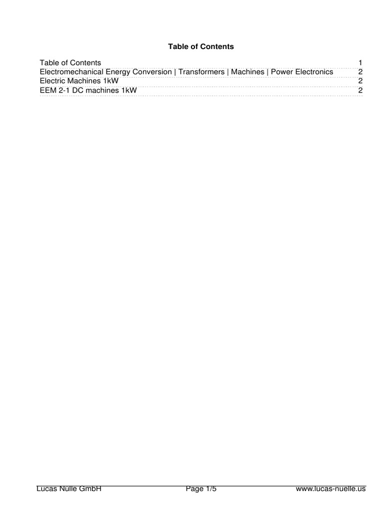 E EEM 2-1 DC Machines 1kW Short | PDF | Power Electronics | Electric ...