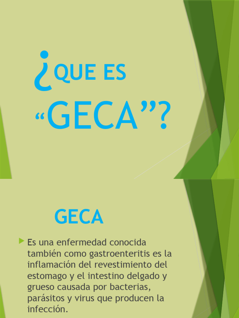 Geca: Definición y Tratamiento de Gastroenteritis | PDF | Salud y bienestar